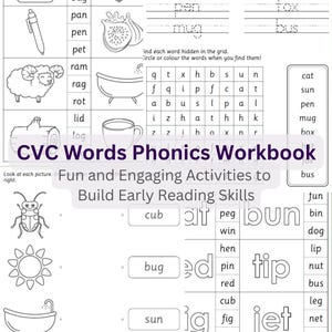 CVC Words Workbook | Fun Phonics Activities | Early Reading Practice ...