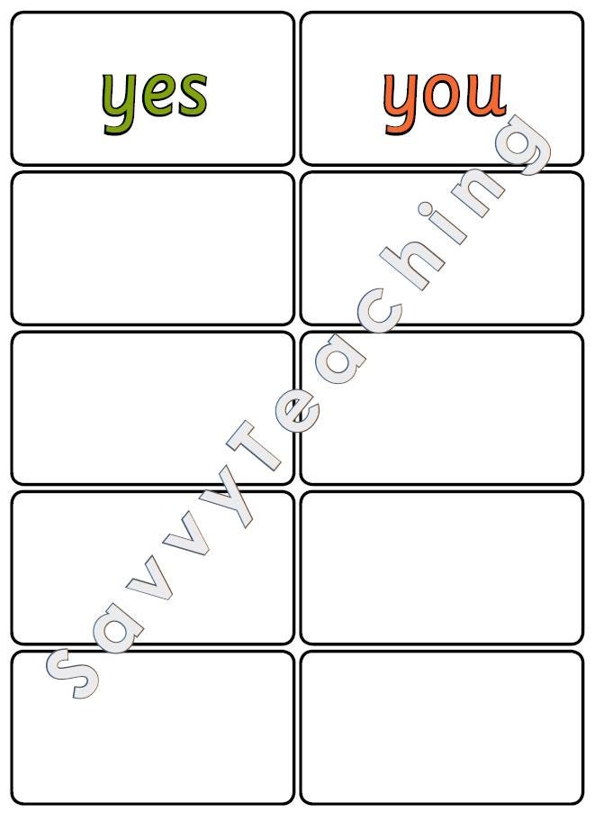 Sight Word Flashcards: Pre-k & Kindergarten Printable Learning Cards - Etsy