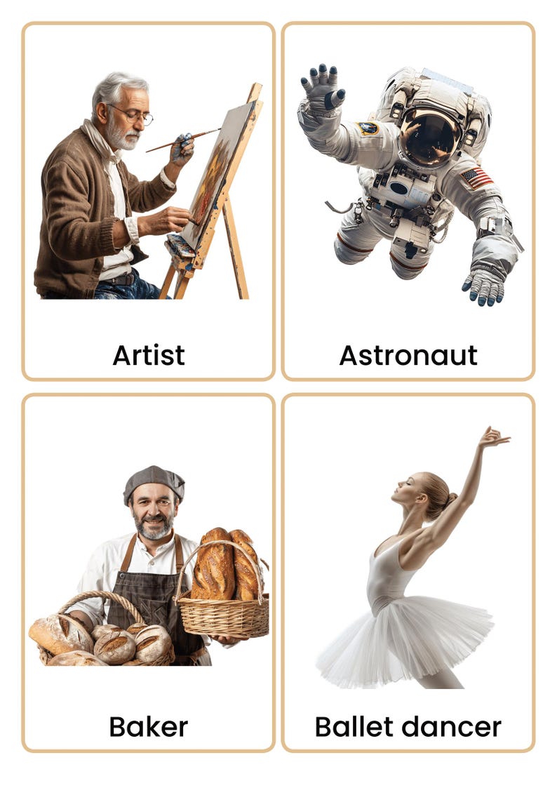 Community Helpers Flashcards | 44 Montessori Real Photo Job Cards ...