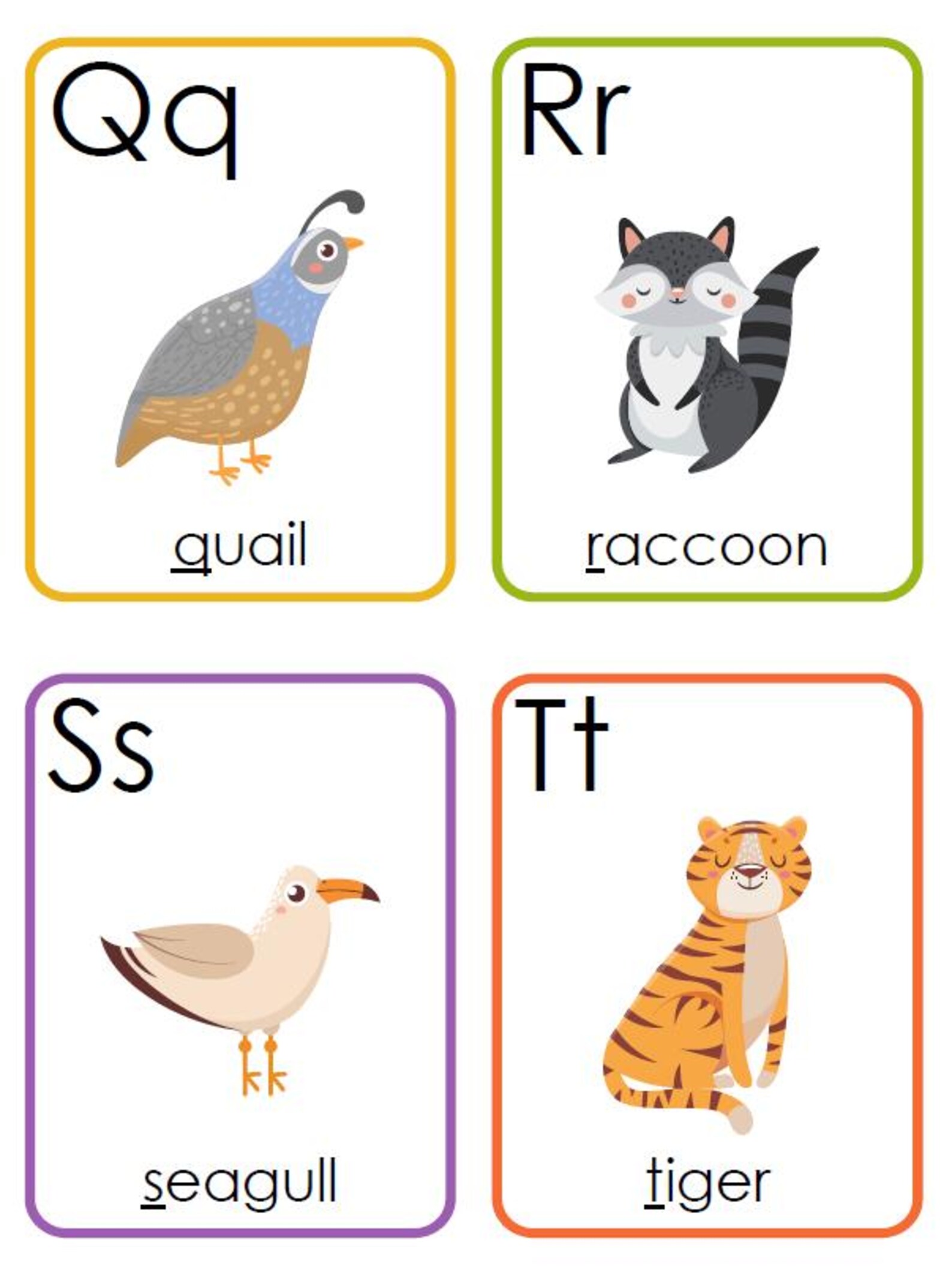 A-Z Animal Flashcards – Printable Alphabet Learning for Kids - Etsy