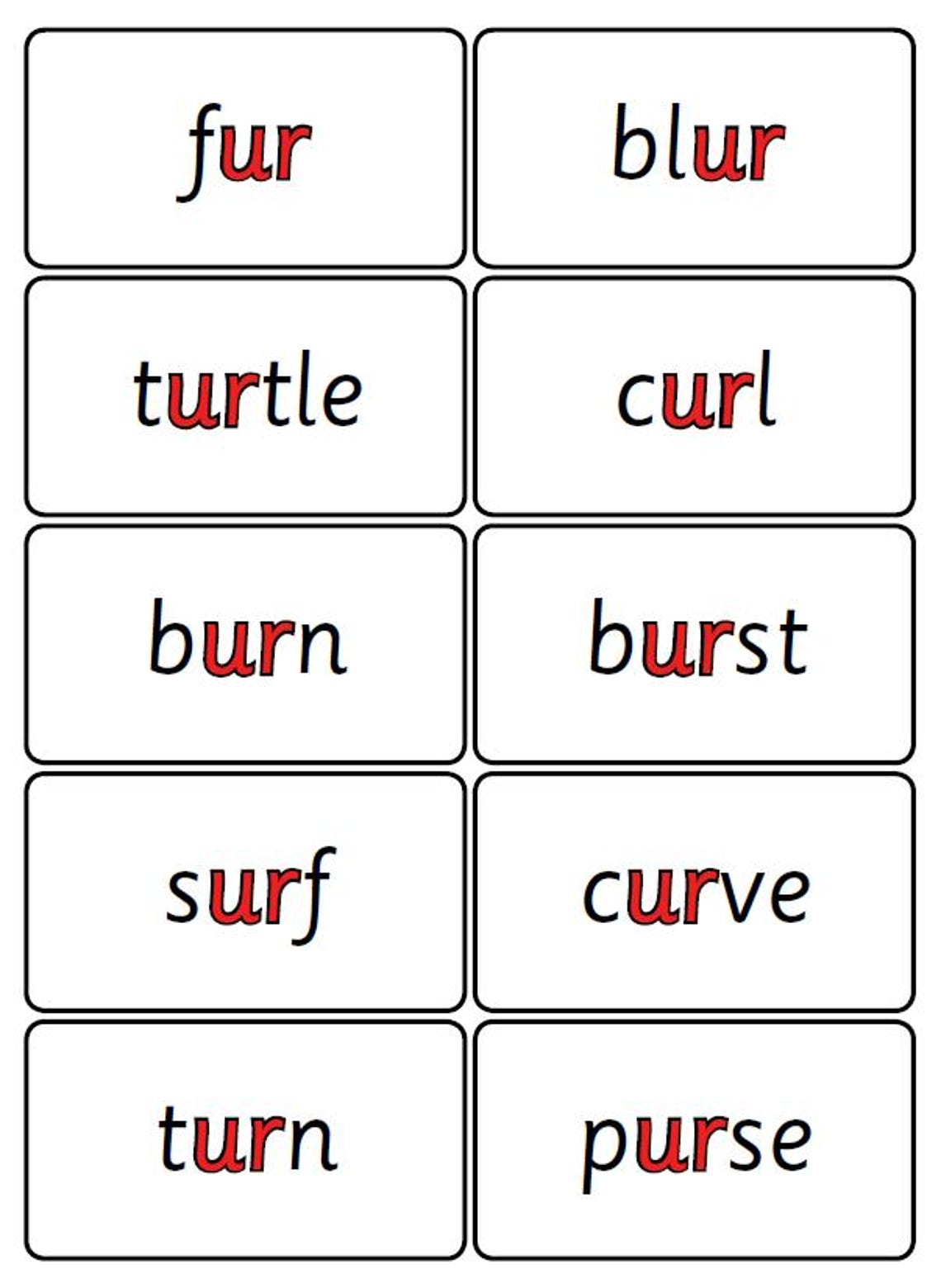 R-controlled Vowel Flashcards | Ar, Er, Ir, Or, Ur Words | Colour-coded ...