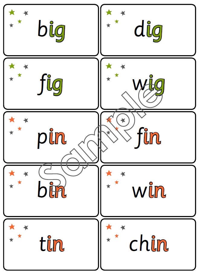 Rhyming Words Flashcards – 197 Phonics Word Cards | Early Reading ...
