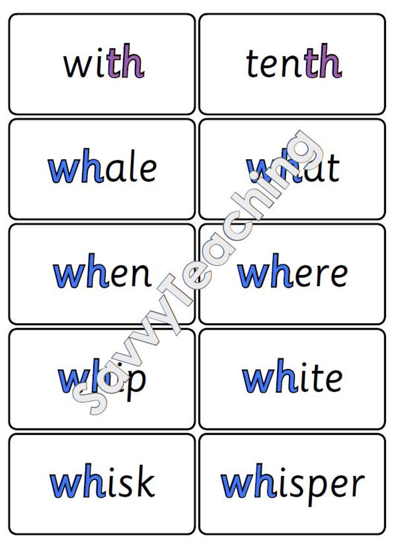 Phonics Flashcards | 140 Digraph & Trigraph Words | Silent Letters ...