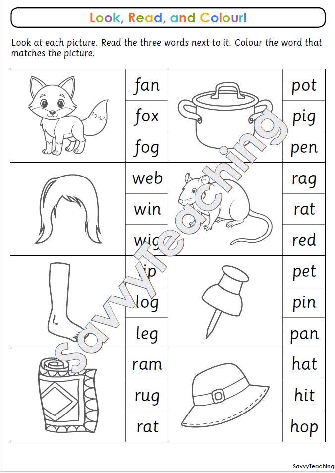 CVC Words Workbook | Fun Phonics Activities | Early Reading Practice ...