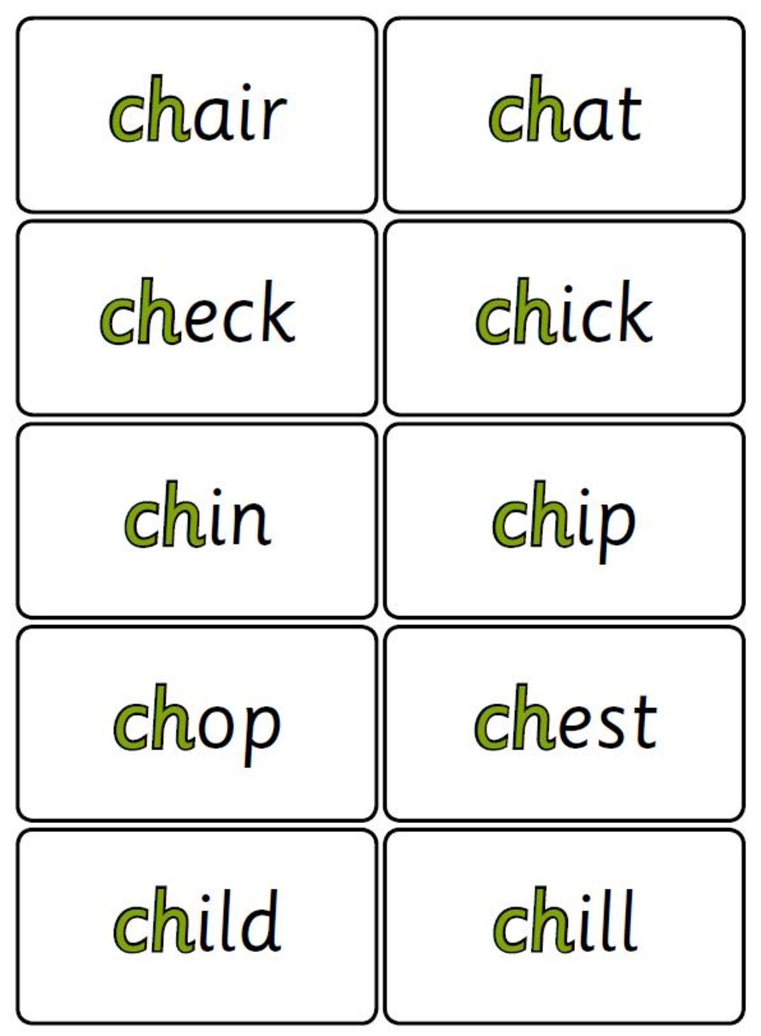 Phonics Flashcards | 140 Digraph & Trigraph Words | Silent Letters ...