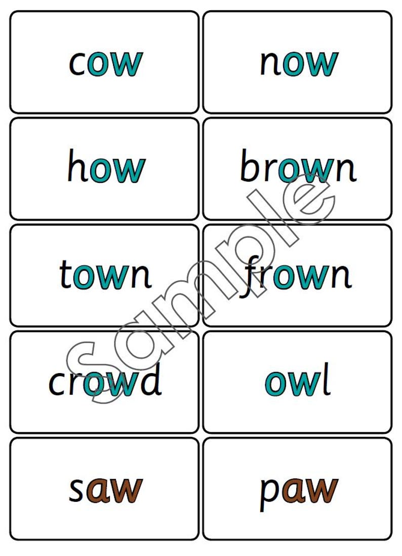 Vowel Digraphs & Diphthongs Flashcards | Phonics Printable | Early ...