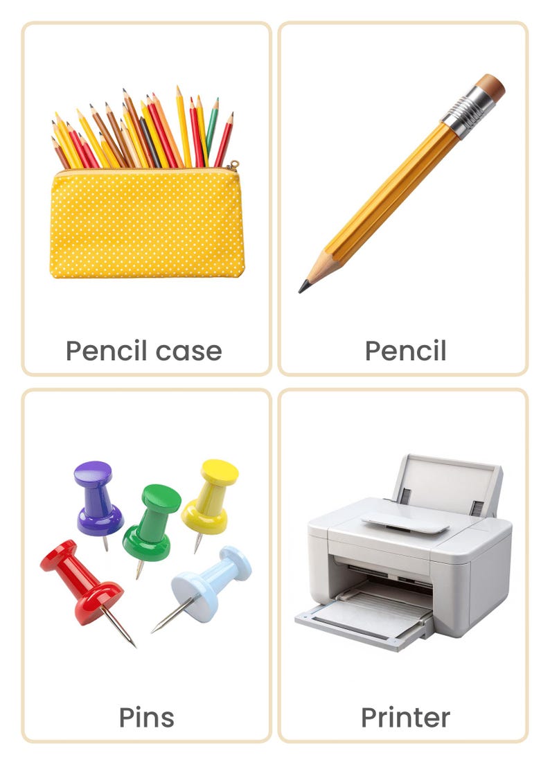 52 School Objects Flashcards | Real Photo Vocabulary Cards | KS1 ...