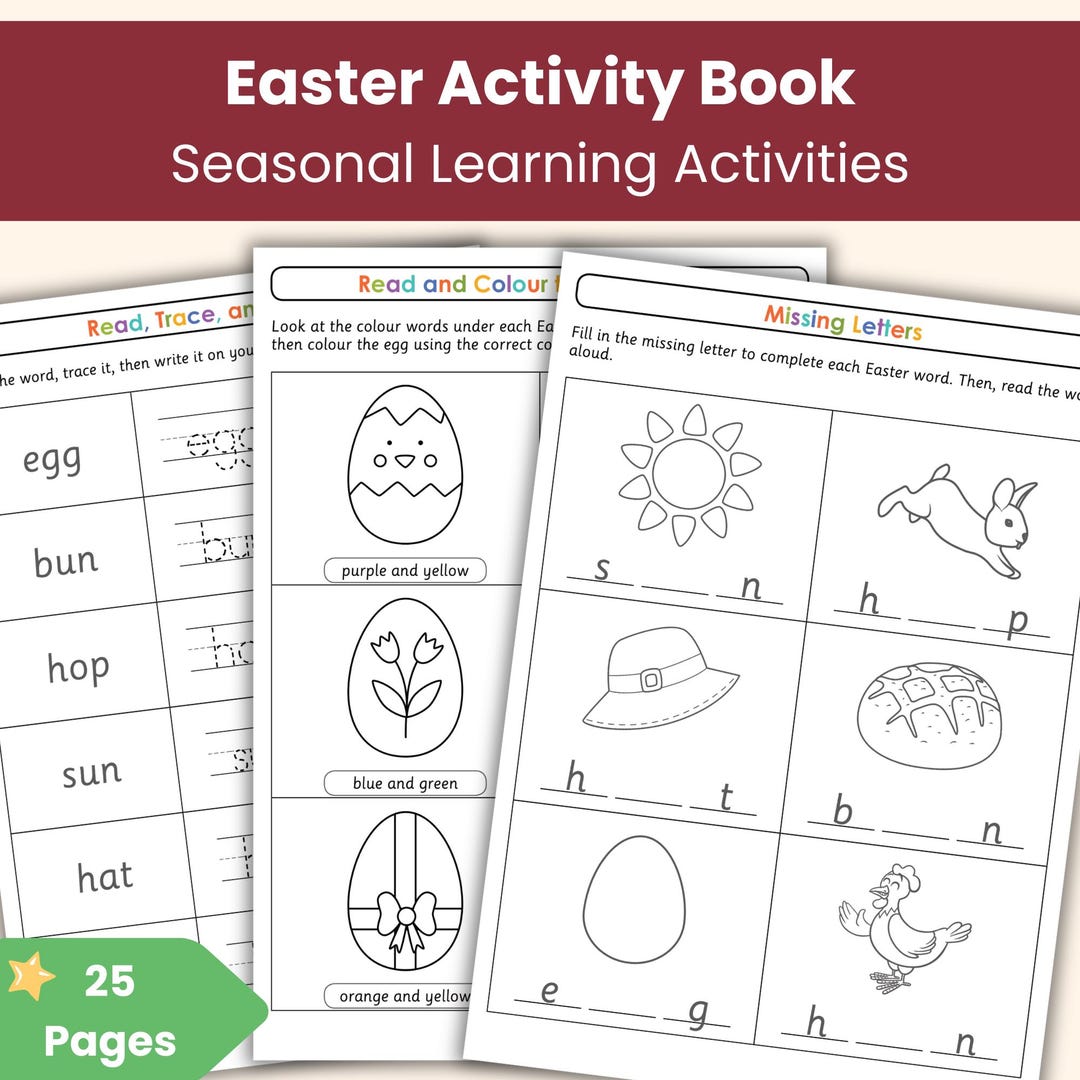 Easter Activity Book | Literacy & Maths Worksheets | Printable Seasonal ...