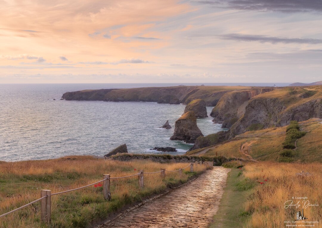 Bedruthan Steps Art Print: Cornish Coast Seascape Photography Wall Art ...