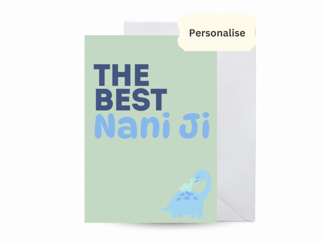 Personalized Nani Birthday Card: Desi Dinosaur Design - Etsy