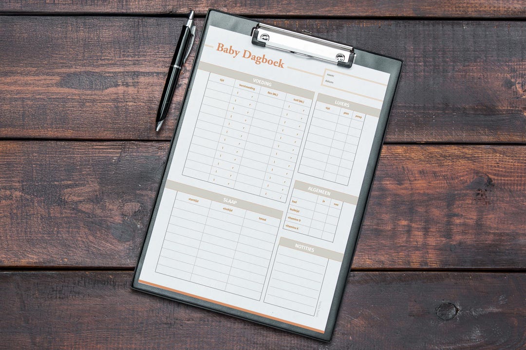 Baby Diary Dutch - Printable - Logbook Newborn Babies. Track ...