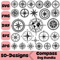 Compass Svg - Etsy