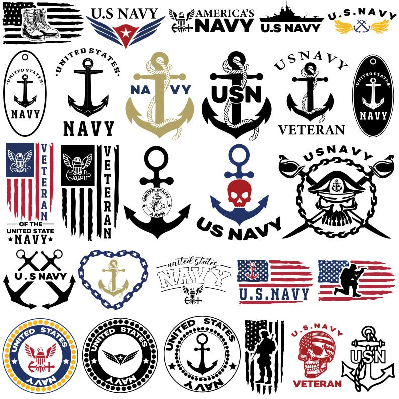 US Navy Marine-Svg-Bundle, US Navy Chief Anker Svg, US Navy Militär Svg ...