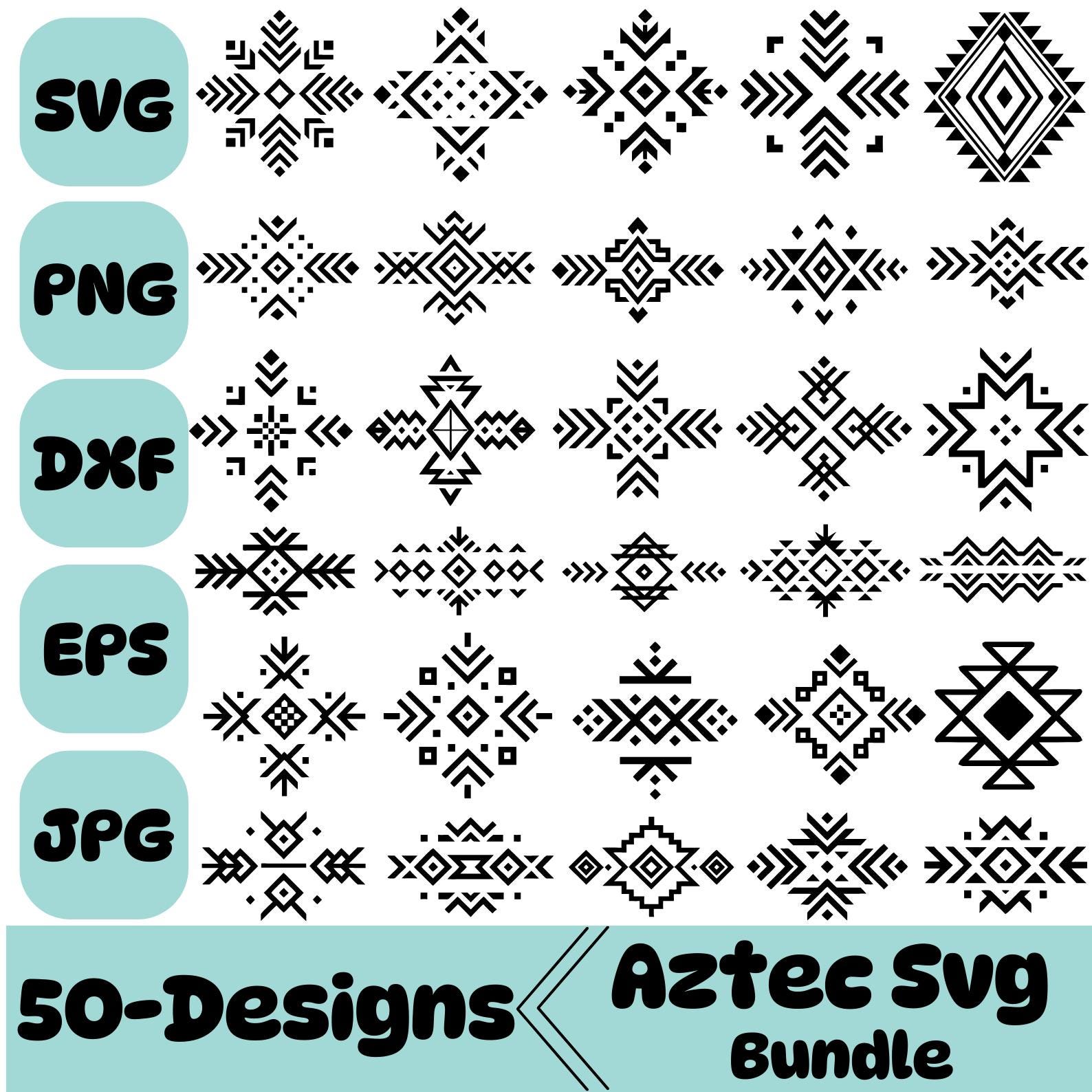 Aztec Svg Bundle, Southwestern Elements Svg, Tribal Pattern Svg, Aztec ...