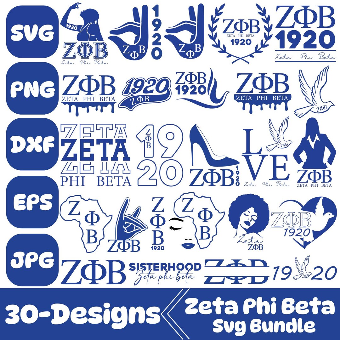Zeta Phi Beta Svg Bundle, ZPB Svg, Zeta Phi Beta Heart Dove Cut File ...
