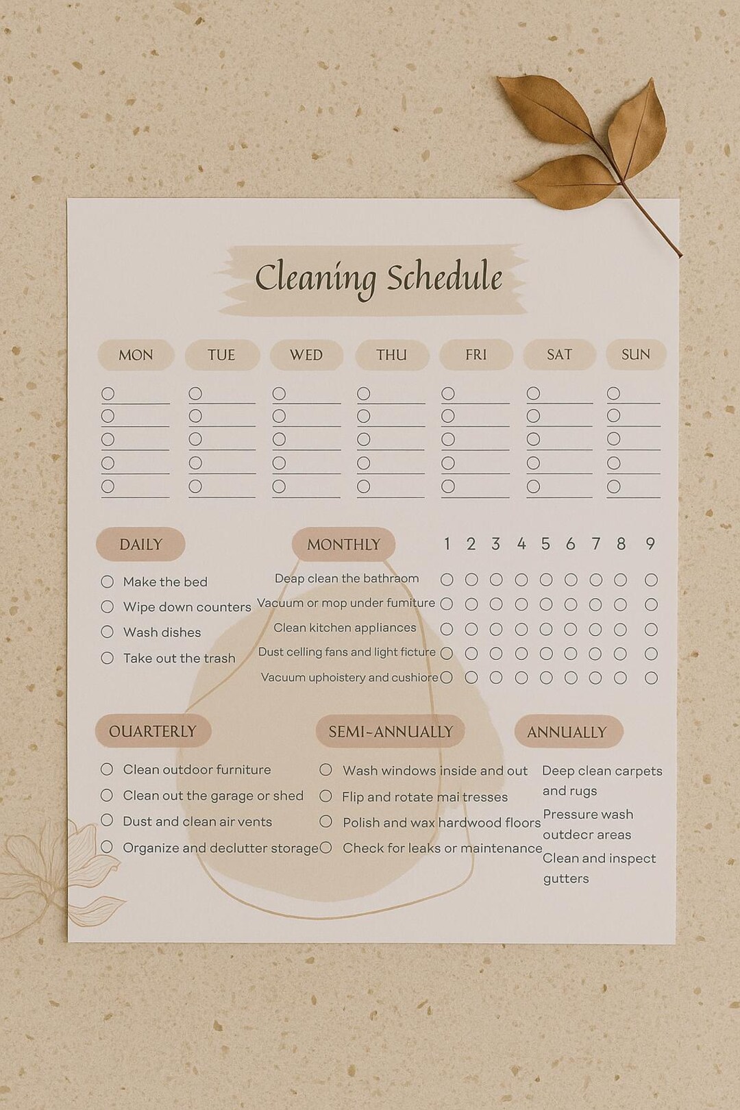 Clean Planner, House Cleaning Tracker, Instant Download, Printables - Etsy