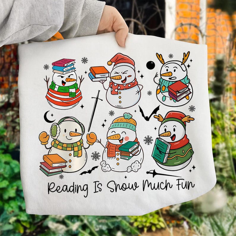 Reading is Snow Much Fun PNG, Cute Snowman Book Lover Design, Winter ...