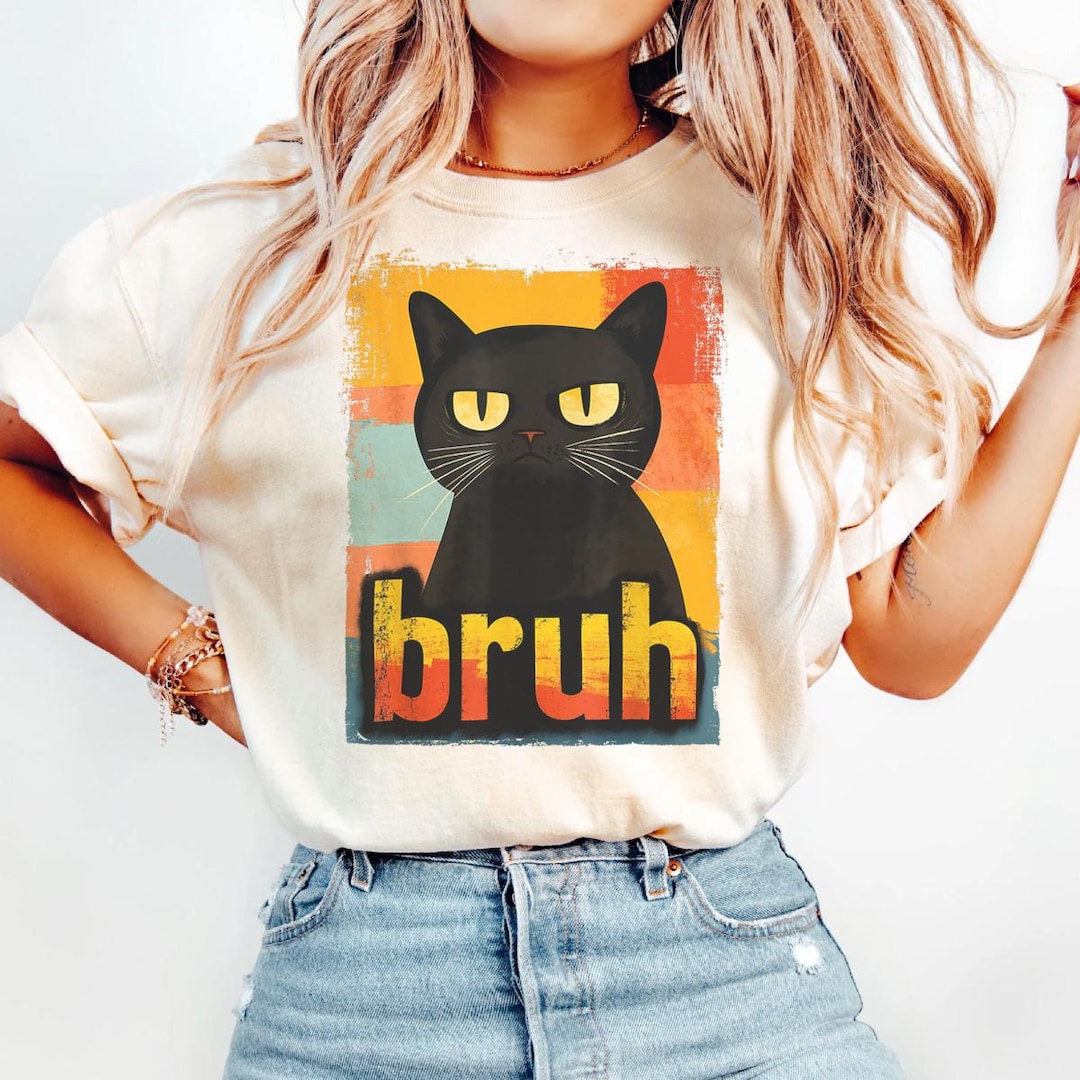 Bruh Cat Meme Png, Funny Cat Slang, Humorous Feline Phrase, Meme ...