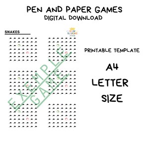 Pen & Paper Games Trax – Printable Games – Family Reunion Games ...
