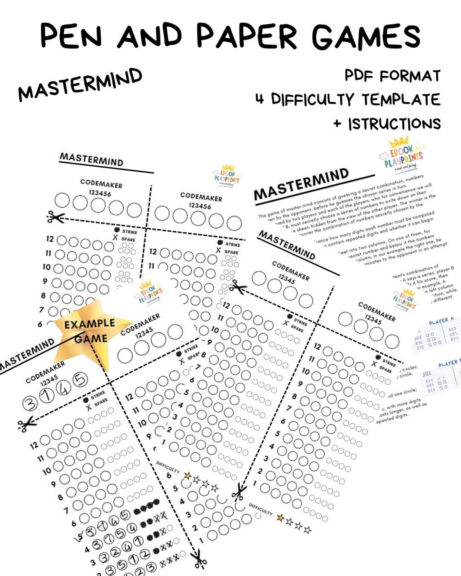 Pen & Paper Games MEGAPACK: 15 Classic Family Games (printable PDF ...