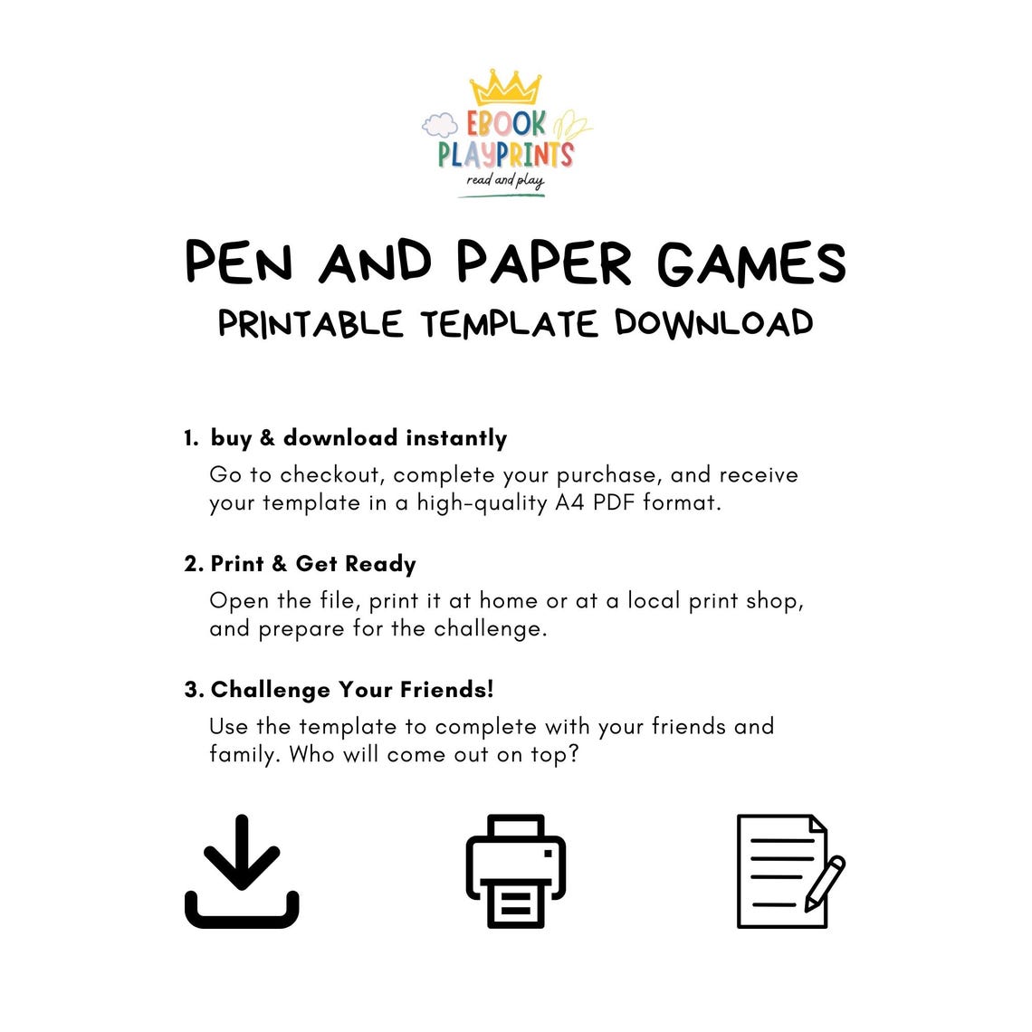 Printable Go-moku Game: Classic Pen & Paper Strategy (PDF Download A4 ...