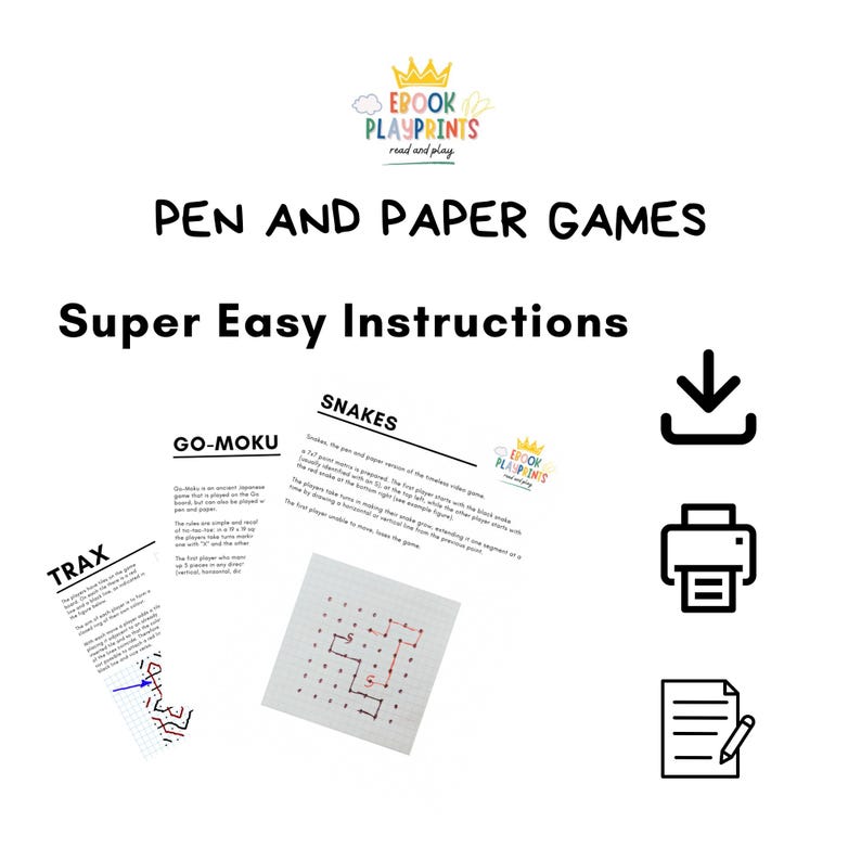Pen & Paper Games Trax – Printable Games – Family Reunion Games ...