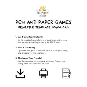 Pen & Paper Games Snakes – Printable Games – Family Reunion Games ...