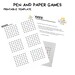 Pen & Paper Games Snakes – Printable Games – Family Reunion Games ...