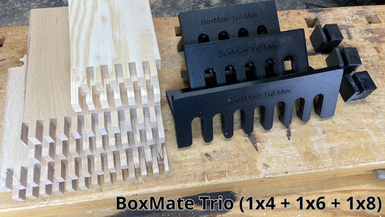 Box Joint Mini Router Jig, STL File | 1x6 Woodworking Template (digital ...