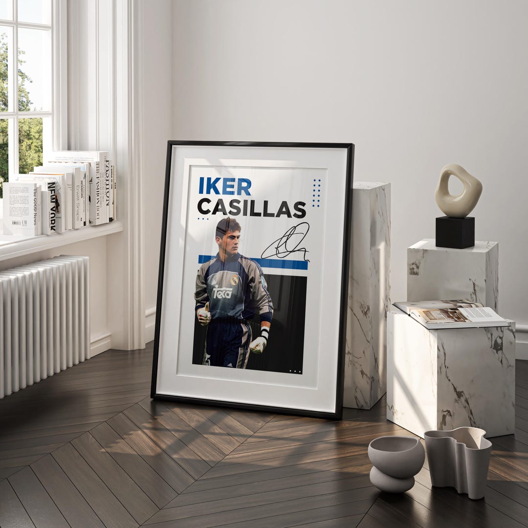 Iker Casillas Real Madrid Wall Art, Digital Football Poster PNG ...
