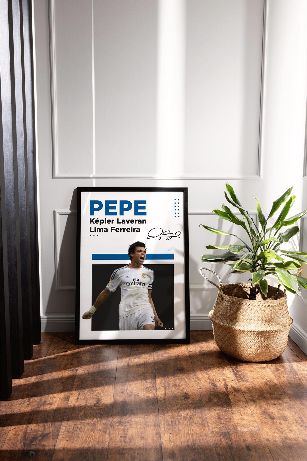 Pepe Real Madrid Wall Art Print, Digital Football Poster With Signature ...