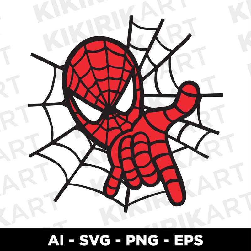 Spiderman Logo Clip Art - Etsy