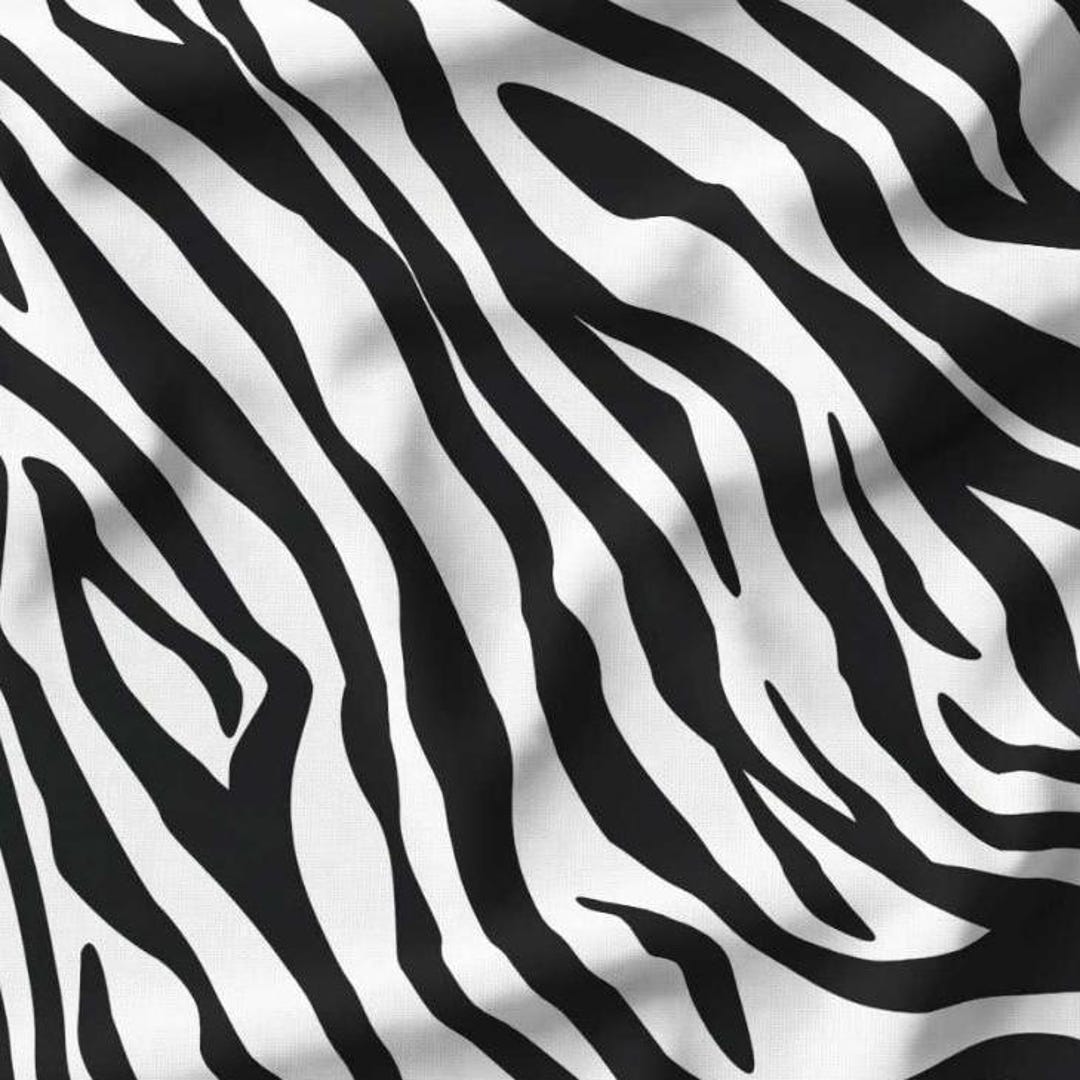 Black White Zebra Print Fabric by Meter, Wild Animal Canvas Upholstery ...