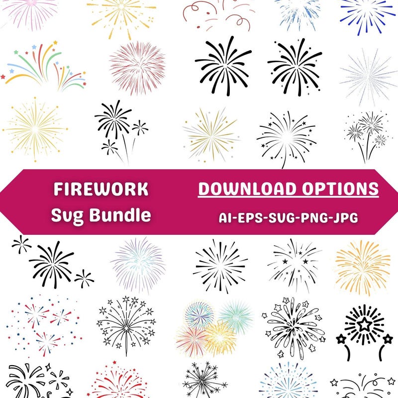 Firework Svg Red - Etsy