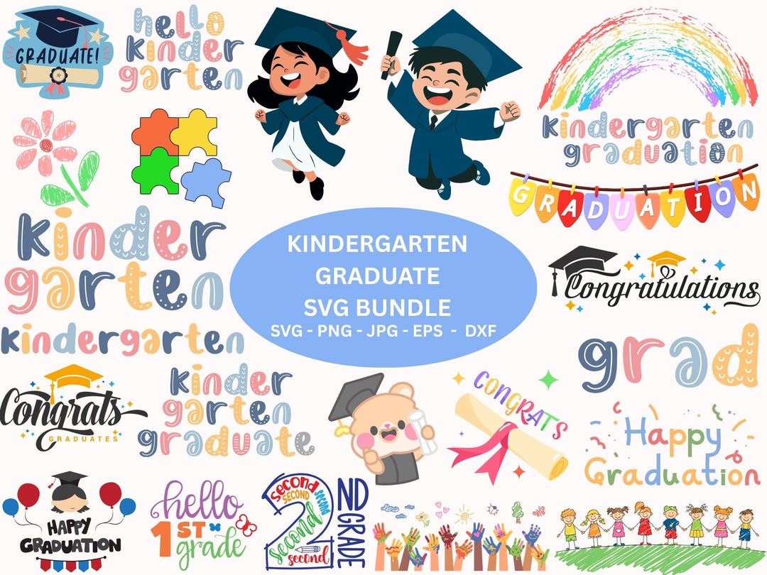 Kindergarten Graduation SVG: Class of 2025, Funny End of School PNG ...
