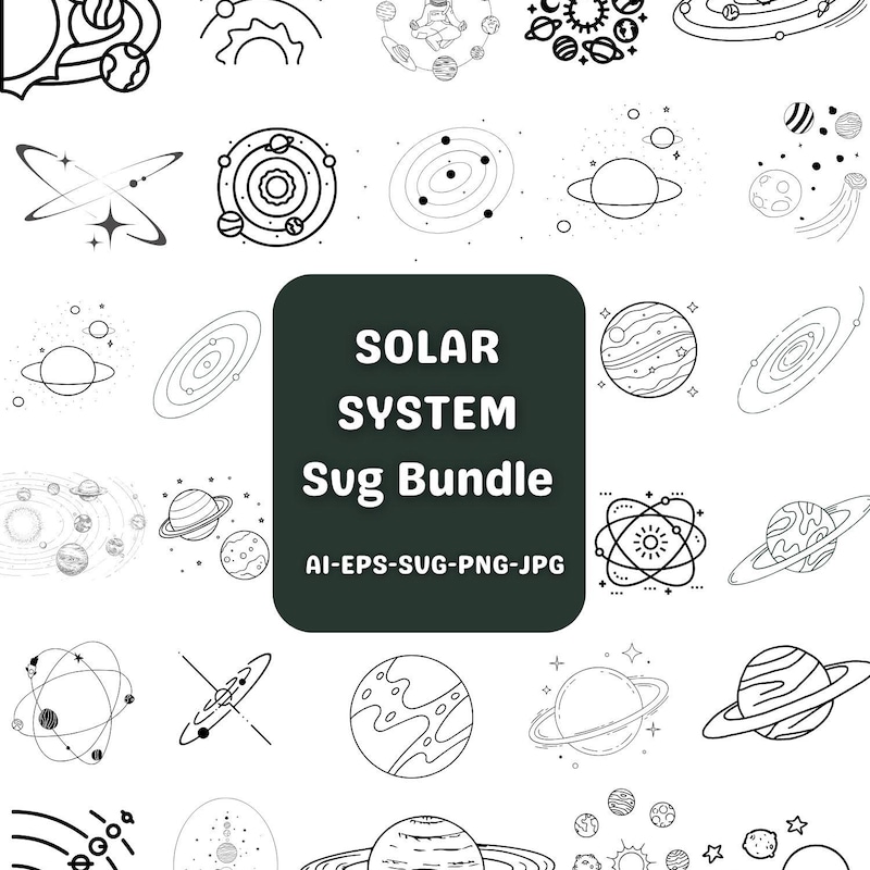 Solar System Svg - Etsy
