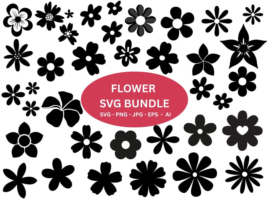 Daisy Flower SVG Bundle: Cricut Cut Files, Clipart (instant Download - Etsy