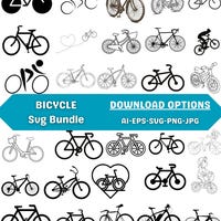 Bundle Bicycle Svg, Bike Svg, Cycling Svg, Printable Vector ,silhouette ...