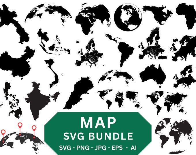 World Map World Countries Map Eps Svg Png Jpg Vector Graphic Clip Art ...