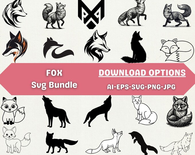 FOX SVG, FOX Clipart, Fox Svg Cut Files for Cricut, Fox Silhouette Svg ...