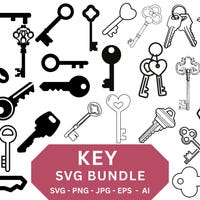 Keys SVG, Key SVG, Lock SVG, Key Chain Svg, Keys Clipart, Keys Files ...