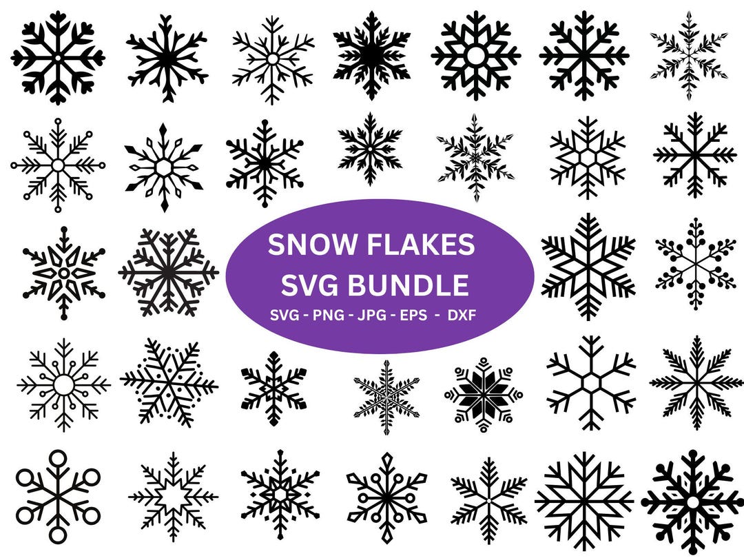Snowflake SVG Bundle,snowflakes for Digital Download,winter Flake Svg ...