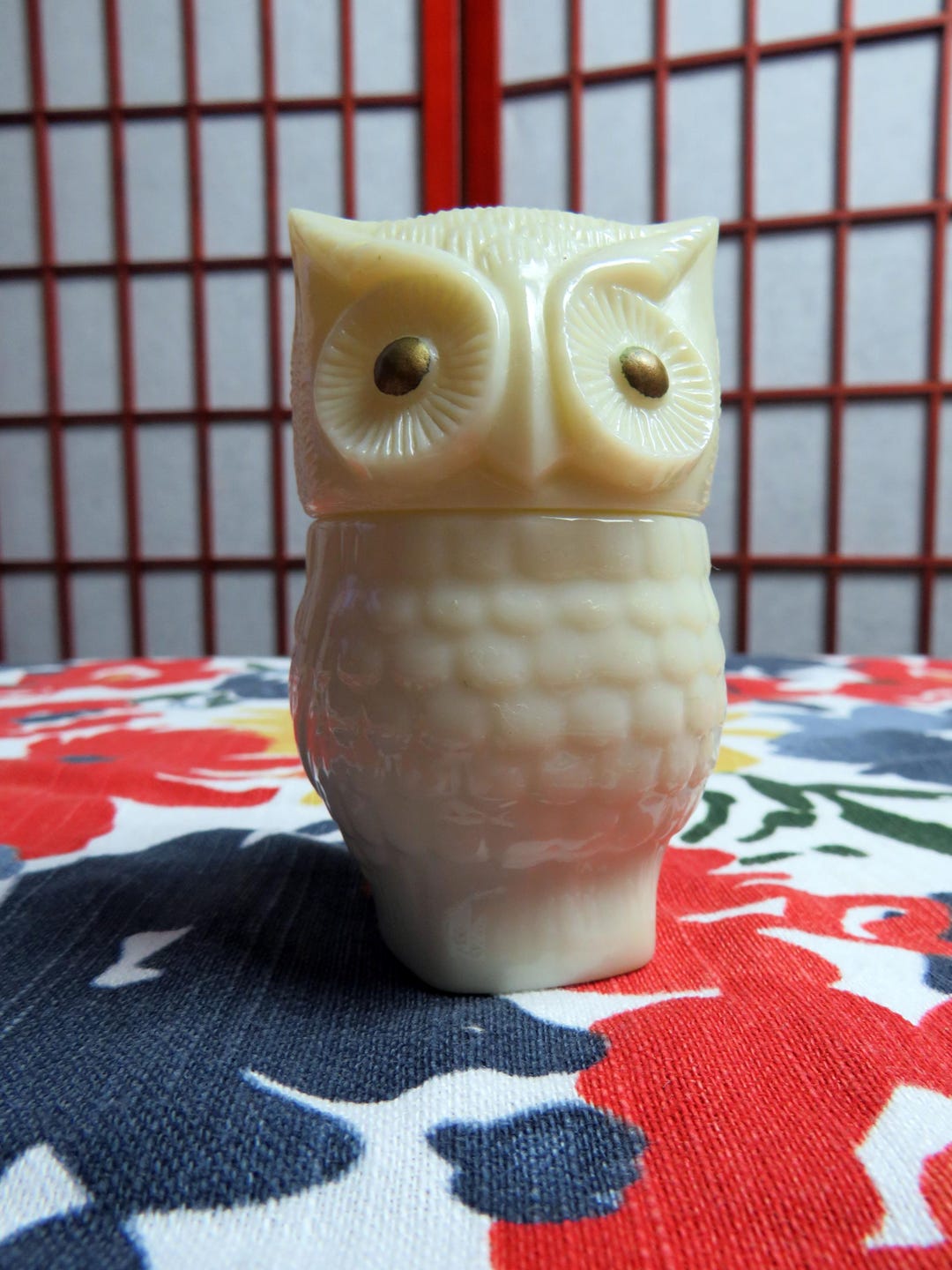 Vintage 1970s Darling Collectible AVON OWL Solid Perfume Holder, Milk ...