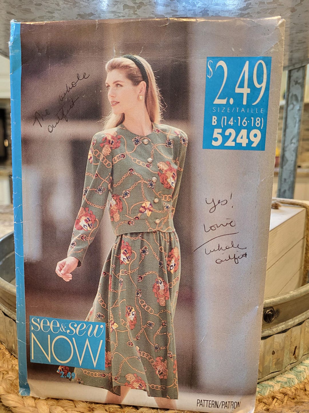 Vintage 1990 See & Sew BUTTERICK Pattern 5249 Misses' Top and Skirt ...