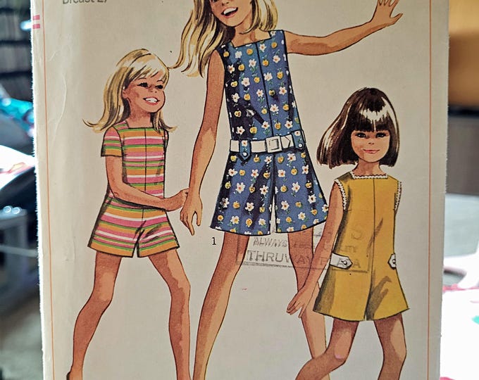 Vintage 1968 SIMPLICITY 7564 - Girls and Chubbies Pant Dress or Pant ...