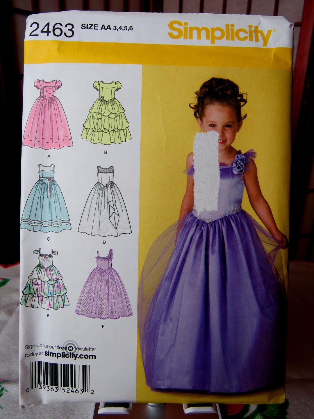 2010 SIMPLICITY Pattern 2463 Girls' Special Occasion Dress With ...