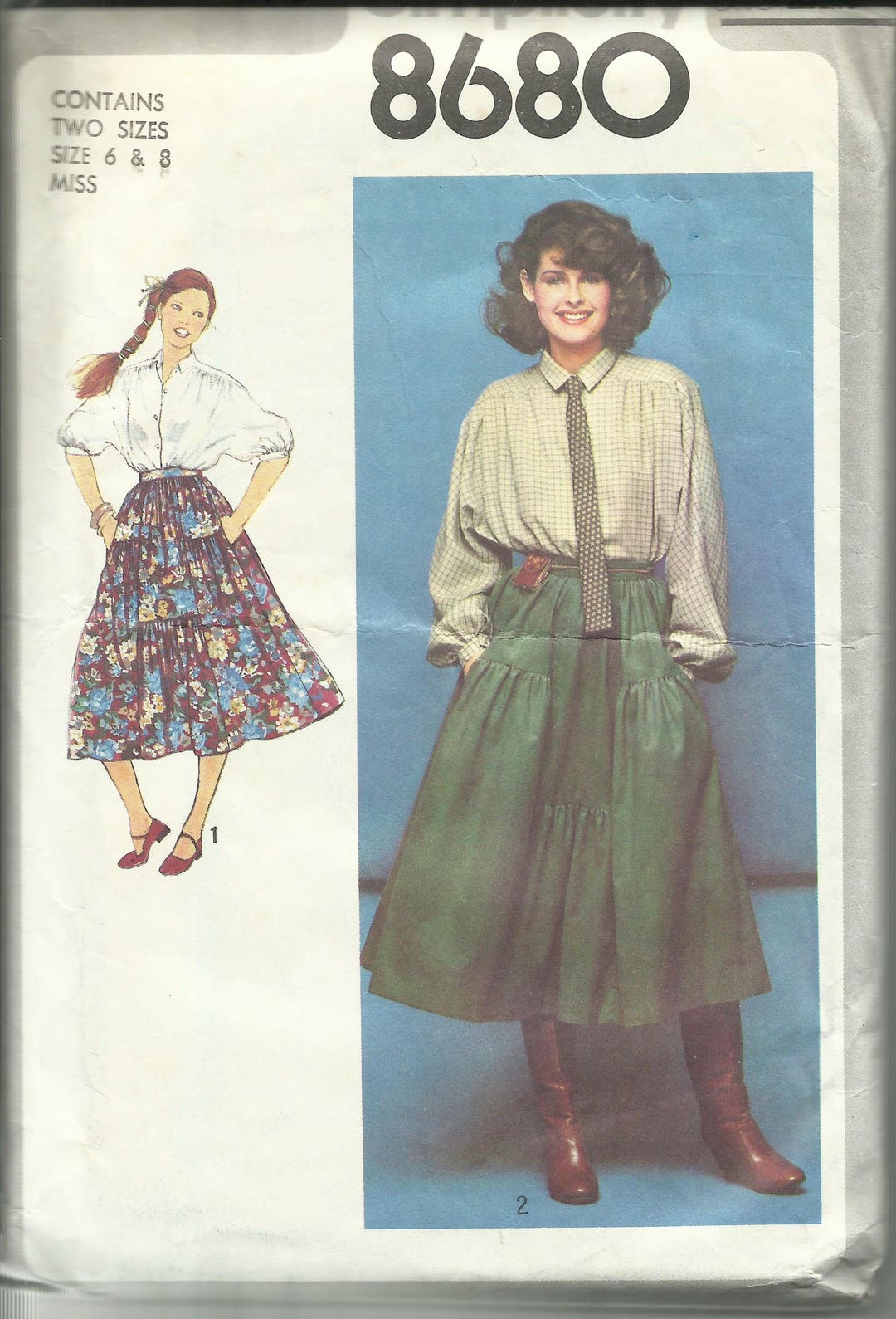 Vintage 1978 SIMPLICITY Pattern 8680 Gypsy Skirt and Dolman Sleeve ...