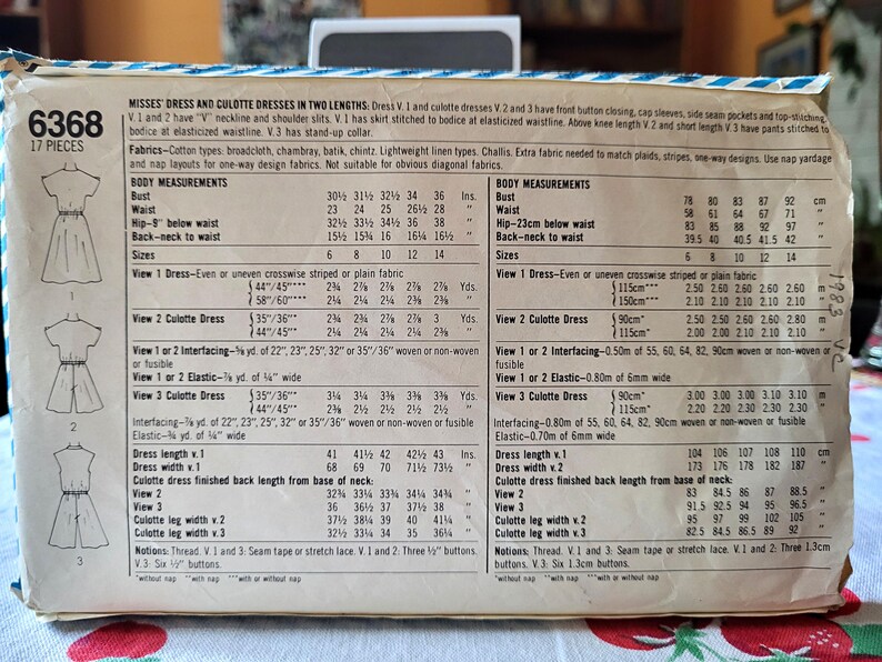 Vintage 1983 SIMPLICITY Pattern 6368 Esprit VERIFIED COMPLETE Misses ...