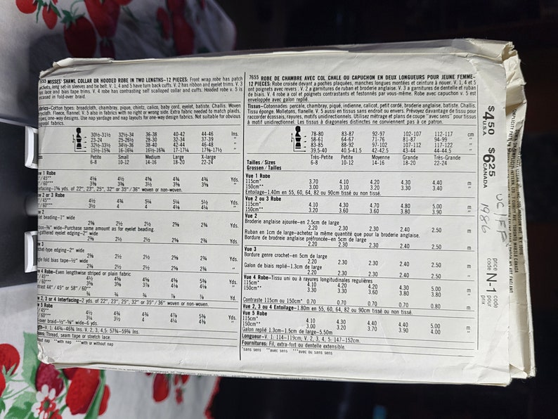 1986 Vintage SIMPLICITY Pattern 7655 Misses Shawl Collar or Hooded ...