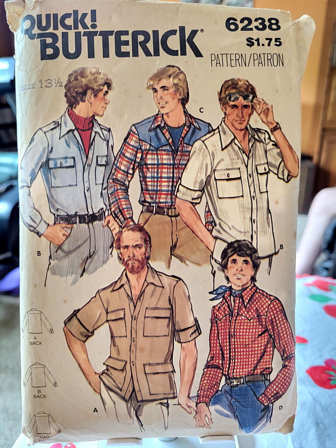Vintage 1970s BUTTERICK Pattern 6238 - VERIFIED COMPLETE - Teen Male ...